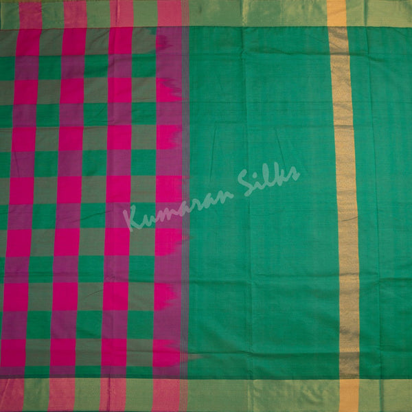 Semi Silk Cotton Multi Colour Checked Saree 03 – Kumaran Silks